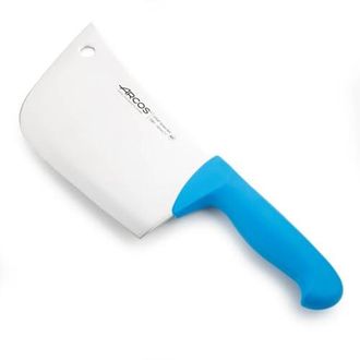 Arcos Couteau de Boucher à Découper - Lame en Acier Nitrum, Manche en Polypropylène - Robuste et Hygiénique avec Système dIdentification de Couleur - Argent