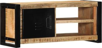 vidaXL Vidaxl - Meuble tv 80x30x35 cm bois massif de manguier brut