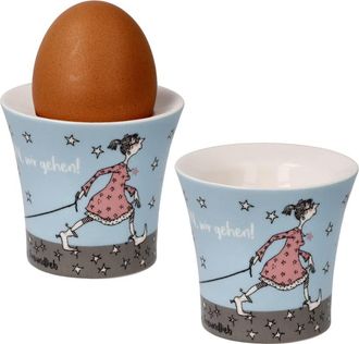 GOEBEL Eierbecher Set Barbara Freundlieb - Die sind doch alle verrückt