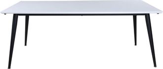 ebuy24 Ebuy24 - Jimmy Esstisch 90x195/285cm inkl. Zusatzplatten hpl weiß, schwarz