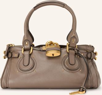 Chlo&eacute; Handtasche Paddington Mit Nieten grau