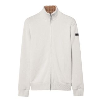 Roberto Ricci Design Cardigan en coton velours c&ocirc;tel&eacute; c&ocirc;tel&eacute; zipp&eacute; - Homme - Pulls - Beige - Taille: M
