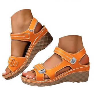 Generic Sandales &agrave; lani&egrave;res pour femme - Sandales orthop&eacute;diques habill&eacute;es d&eacute;t&eacute; 2026 &agrave; bout ouvert avec soutien de la vo&ucirc;te plantaire - Sandales d&eacute;contract&eacute;es 