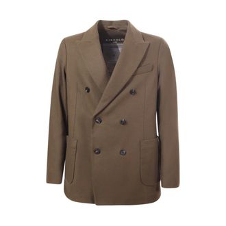 Circolo 1901 Homme, Vestes, Brun, Taille: XL Veste en laine marron clair &agrave; revers en pointe Peak Lapel