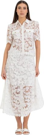 Kocca Femme, Jupes, Blanc, Taille: 34 FR Jupe chic en dentelle au-dessus de la cheville