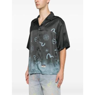 Evisu Homme, Chemises, Gris, Taille: M Dip-Dye Monogram Shirt