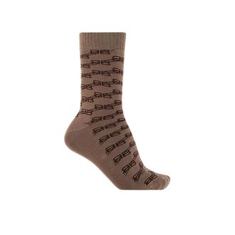 Balenciaga BB Monogram Socks - - Underwear - unisex - Braun - XL