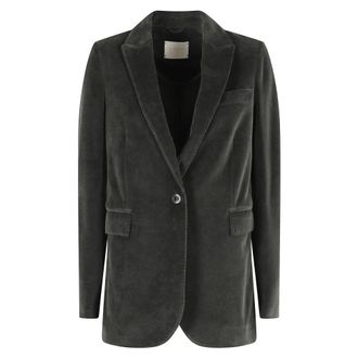 Circolo 1901 Femme, Vestes, Vert, Taille: 40 FR Blazer Velours Noir Veste Chenille