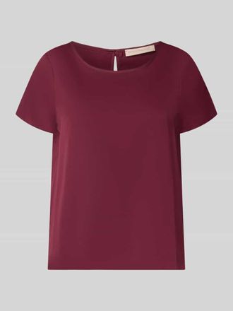 Rinascimento Bluse aus Satin mit Rundhalsausschnitt
