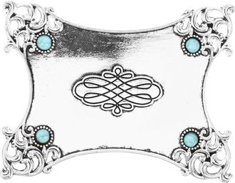 Aboofan Vintage Stickgarn Organizer Wickelplatte f&uuml;r Kreuzstich Langlebiges Zinklegierungstool zur Einfachen Fadenaufbewahrung Silbernes Vierkant Design f&uuml;r D