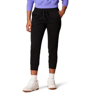 Amazon Essentials Damen Fleece-Capri-Jogginghose (in Übergröße erhältlich), Schwarz, XXL