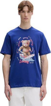 Barrow Barrow, Homme, Tops, Bleu, Taille: S Bear Surf T-Shirt