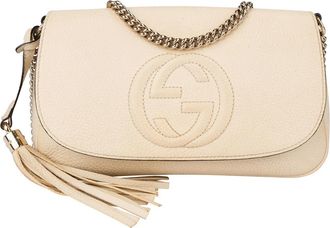 Gucci Crossbody Bags - Gucci Leather Soho GG Crossbody Bag - Gr. unisize - in Wei&szlig; - f&uuml;r Damen