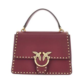 Pinko Pinko - Sac en cuir avec boucle Love Birds - Femme - Sacs - Rouge - Taille: ONE Size