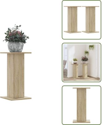 vidaXL The Living Store - vidaXL Pflanzenst&auml;nder 2 Stk. Sonoma-Eiche 30x30x60 cm Holzwerkstoff