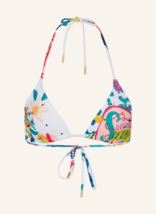 Goldbergh Goldbergh Triangel-Bikini-Top Caprella Mit Schmucksteinen weiss