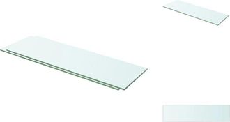 vidaXL Regalböden 2 Stk. Glas Transparent 60x15 cm - Wandregal - Glasregal - Regalboden - Regalplatte - Dekorationselement