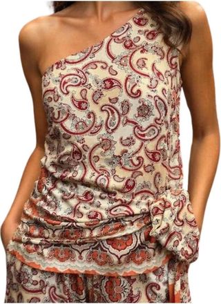 Maliparmi Maliparmi, Femme, Tops, Multicolore, Taille: 44 FR Top Monospalla in Fantasia