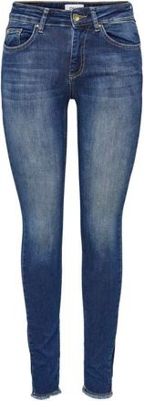 Only Damen Onlroyal Reg Doub Zip Skinny Dnm Ext, Dark Blue Denim, XS / 32L