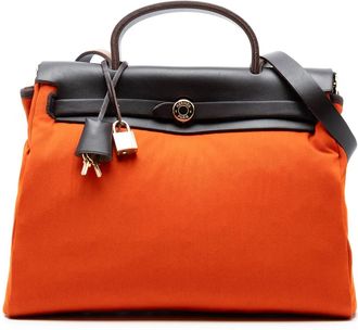 Herm&egrave;s Hobo Bags - Toile Herbag Zip 31 - Gr. unisize - in Orange - f&uuml;r Damen