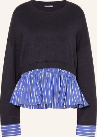 Liu Jo Liu Jo Pullover Im Materialmix Mit Schmucksteinen blau