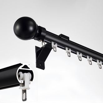 Generic Gardinenstange Mit Halterungen, Beschlagset, Fensterstangen, Robuste Vorhangstange Aus Aluminium, 70-600 cm, F&uuml;r Wohnzimmer, Schlafzimmer, B&uuml;ro, Krank