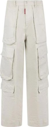 Dsquared2 Homme, Pantalons, Beige, Taille: M Wide Pantalons
