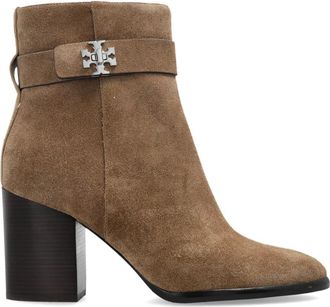 Tory Burch Femme, Chaussures, Brun, Taille: 38 EU Bottine &agrave; talon Turnlock