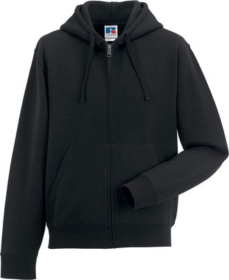 Russell Athletic Russel Europe Herren Authentic Zipped Hoodie Kapuzenpullover, Größe:2XL, Farbe:Black