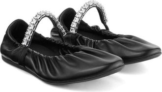 Jimmy Choo London Leather Ballet Flat - Black