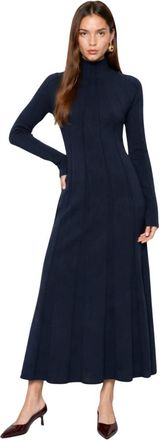 Kocca Femme, Robes, Bleu, Taille: 36 FR Robe pull &agrave; col polo