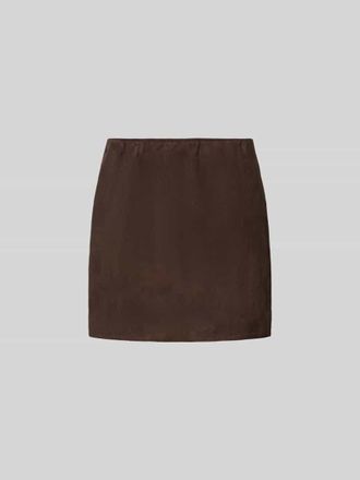 Rotate Minirock aus echtem Ziegenvelours