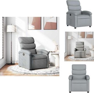 vidaXL Relaxsessel Hellgrau Stoff - Komfortabler Sessel - Relaxsessel - Beistelltisch - Wohnzimmersessel - Lounge Chair