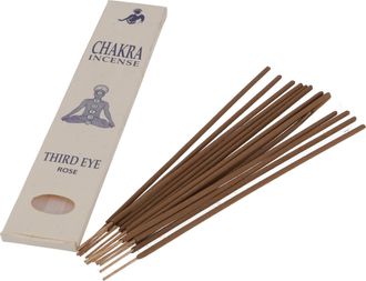 Guru Shop Chakra Incense, Rosen R&auml;ucherst&auml;bchen - Third Eye, 22x4x1 cm