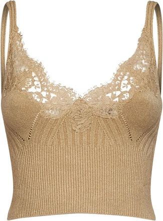 Ermanno Scervino Firenze Top - Femme - Tops - Beige - Taille: 40 FR