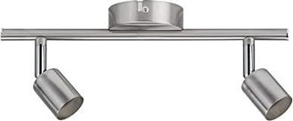 Paulmann 66744 Spotlight Carolina 2-flammig Spot ohne Leuchtmittel Deckenlampe max. 2x10 Watt Nickel matt Metall GU10 Deckenstrahler