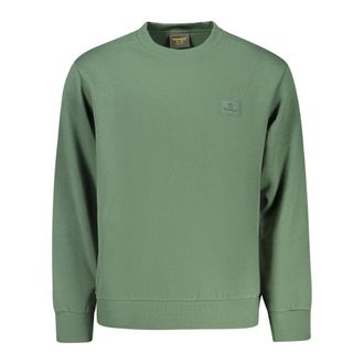 Timberland SweaT-shirt &agrave; col rond avec badge en silicone BB - Homme - Sweatshirts et sweats &agrave; capuche - Vert - Taille: S