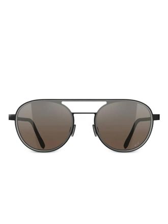 Blackfin lunettes de soleil rondes Pebble Beach - Noir