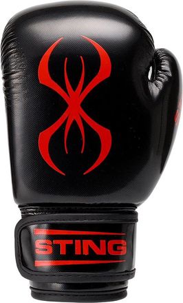 Sting Kinder Boxhandschuhe Arma Junior Schwarz/Rot 6oz f&uuml;r Boxen Kickboxen Sparring Muay Thai Kids 6 Unzen