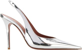 Amina Muaddi Anok Sling 105 - Femme - Chaussures - Gris - Taille: 39 EU