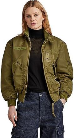 G-Star G-Star Femme Nylon Bomber wmn, Vert (dark olive D23542-C143-C744), S