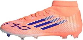 adidas Unisex Chaussure mi-Montante F50 League Terrain Souple/Multi-Surfaces, Beam Orange/Lucid Blue/Cloud White, 43 1/3