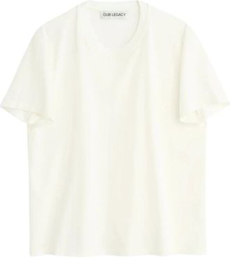 Our Legacy Femme, Tops, Blanc, Taille: 38 FR T-Shirt Classique