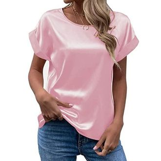 Generic Tee Shirt Femme Promo Chemisier Noir Femme Blouse Esthetique Femme Haut Femme Polyester Tee Shirt Blanc Femme Coton Tunique Femme Taille 56 Top Noir F