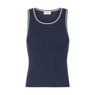 Max Mara &Auml;rmellose Oberteile - - Tops - Damen - Blau - L