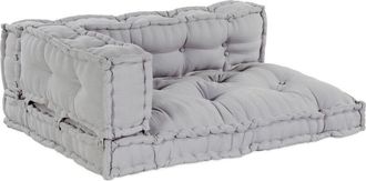 vidaXL Palettensofa-Kissen mit Arm- und R&uuml;ckenst&uuml;tze in Grau - Vidaxl