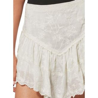 Isabel Marant Short Zoelia &agrave; broderies en soie et coton
