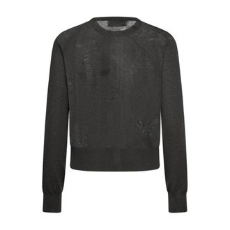 John Richmond Cardigan mit Rundhalsausschnitt - - Knitwear - Damen - Schwarzk - XS