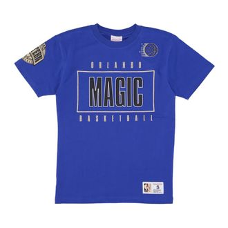 Mitchell & Ness NBA Team OG 2.0 Premium Vintage Logo T-Shirt - - Sport - Herren - Blau - XL