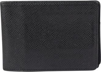 Louis Vuitton Portemonnaie - Louis Vuitton Black Taiga Leather Slender Wallet - Gr. unisize - in Schwarz - f&uuml;r Damen